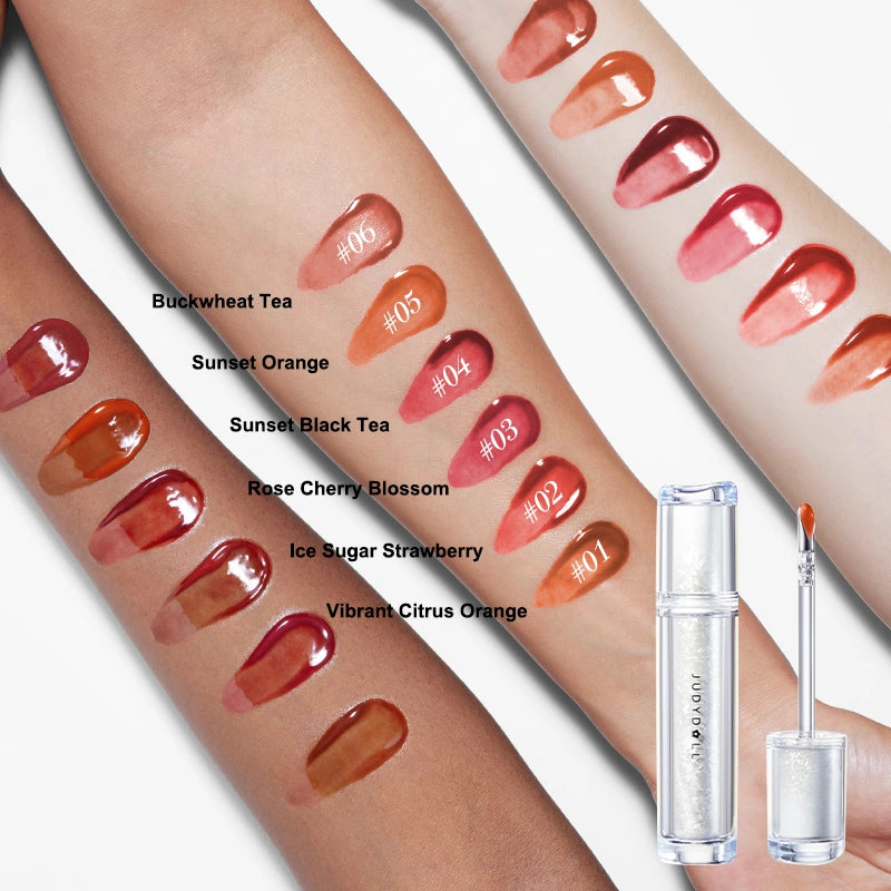Royal Makeup Hn : Judy Doll Ice Watery Lip Gloss-04 Sunset Black Tea